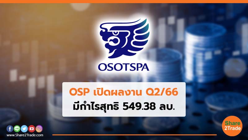 OSP เปิดผลงาน Q2/66 มีกำไรสุทธิ 549.38 ลบ. | Share2Trade